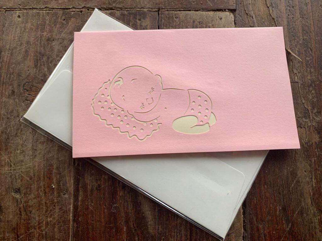 New baby cot pop-up card | Green Door Florist